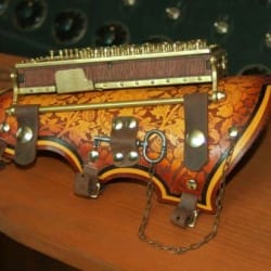 A fully functional steampunk typewriter arm guard