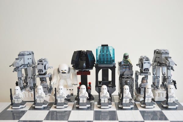 Star Wars meets Lego over a game of chess