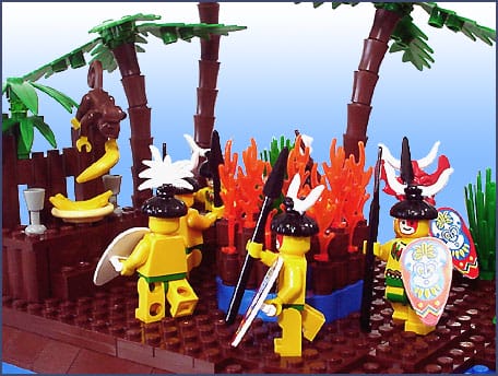 Lego tissue paper... on fire!