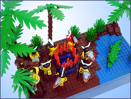 Lego tissue paper... on fire!