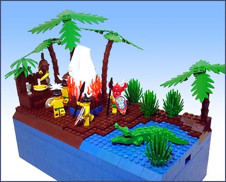 Lego tissue paper... on fire!