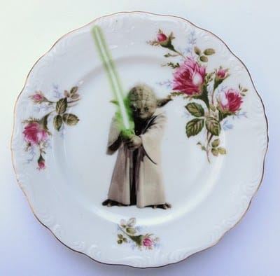 Insane Star Wars altered antique plates