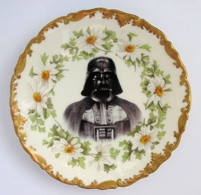 Insane Star Wars altered antique plates