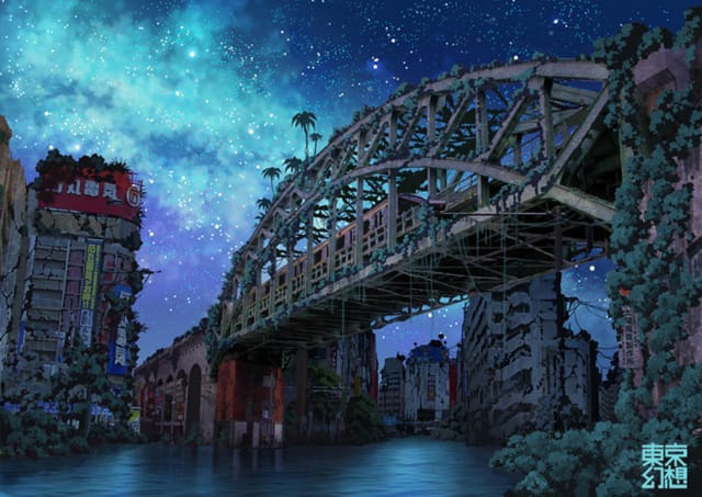Post Apocalyptic Tokyo illustrations