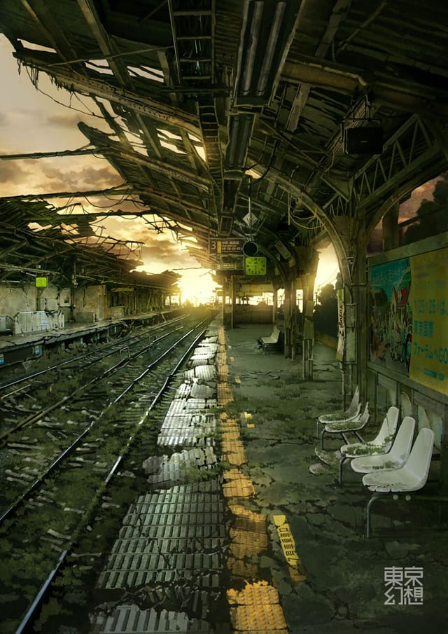 Post Apocalyptic Tokyo illustrations
