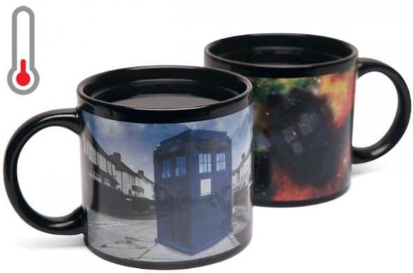 Heat changing TARDIS mug