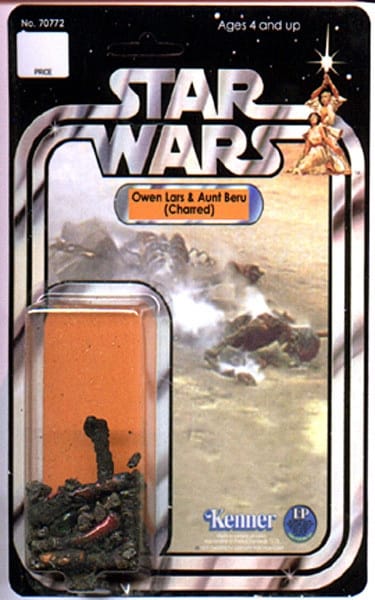 Star wars uncle owen charred remains figure store