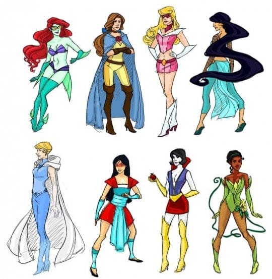Disney Princesses as superheroes