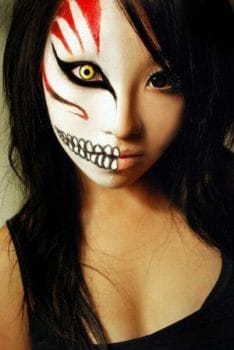 Hollow mask makeup