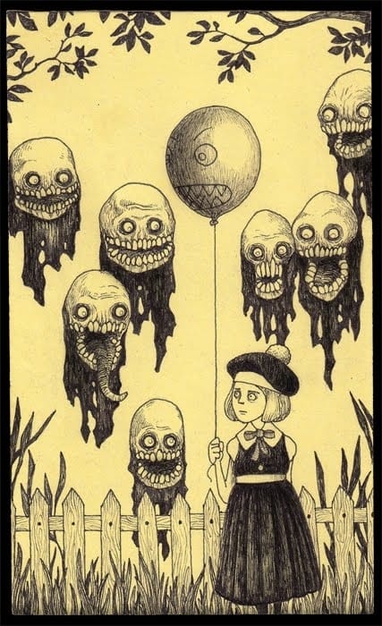 Amazing, scary, wonderful monster illustrations... on post-it notes!