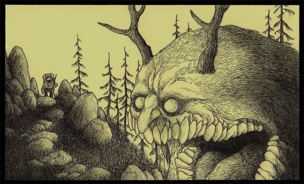 Amazing, scary, wonderful monster illustrations... on post-it notes!