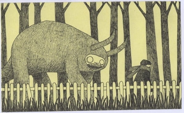 Amazing, scary, wonderful monster illustrations... on post-it notes!