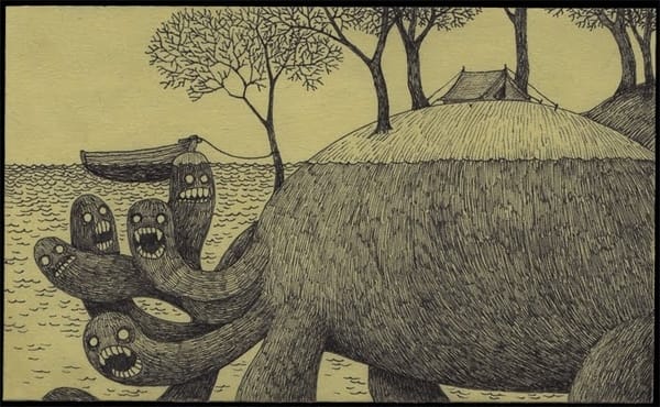 Amazing, scary, wonderful monster illustrations... on post-it notes!