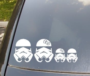 Geek car stickers