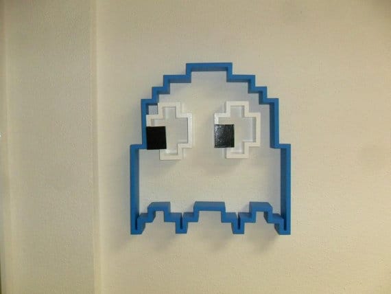 Pac-man ghost shelf
