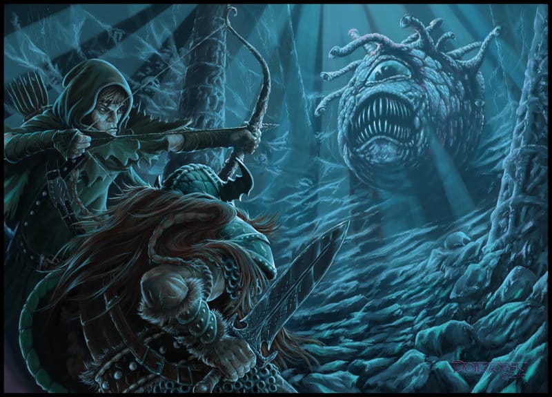 Seven fantastically horrible Beholder illustrations