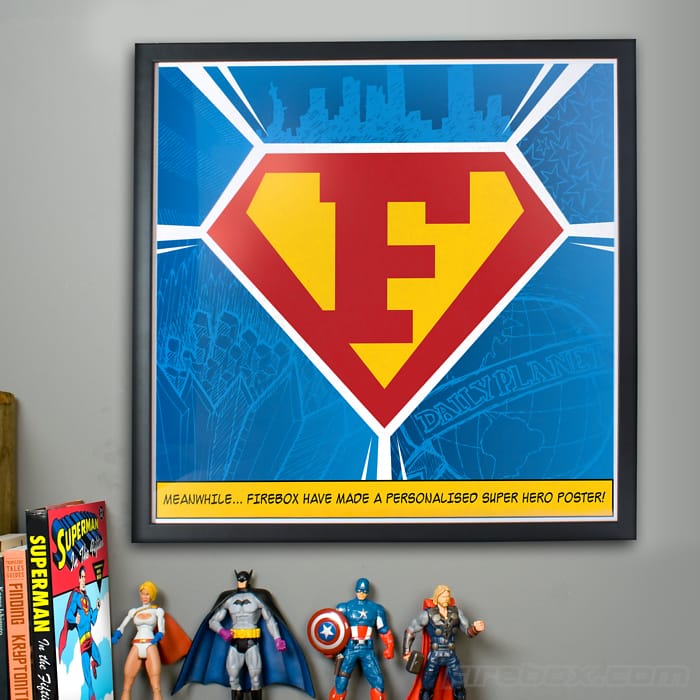 Superhero Week: Personalised superhero poster