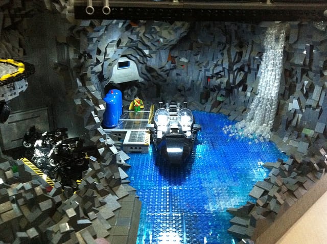 Awesome Batman cave built from LEGO