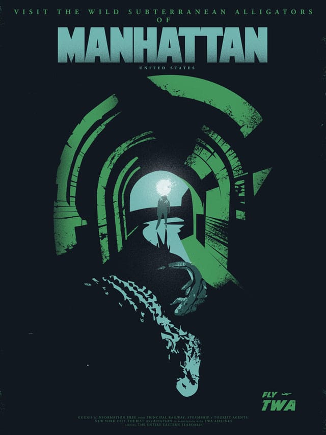 Minimalistic mythology travel flyers