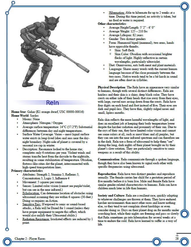 A look inside Solar Echoes RPG