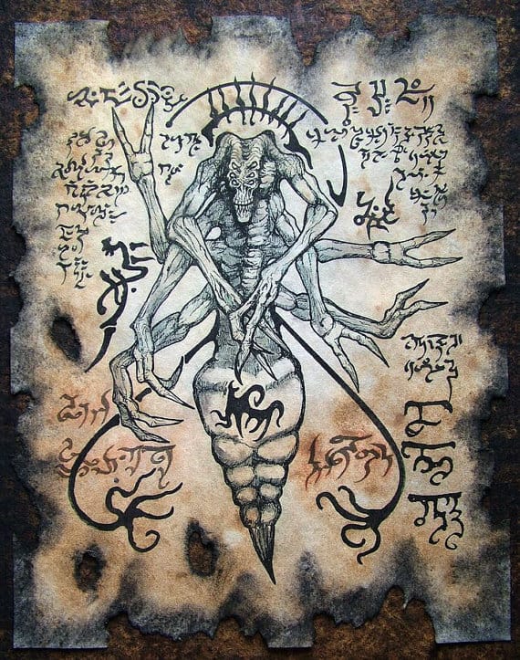 Necronomicon fragment LARP scrolls