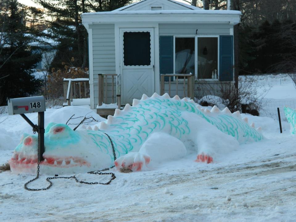 Sneaky snow dragon
