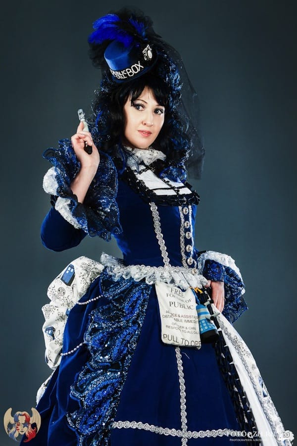 The velvet Tardis gown