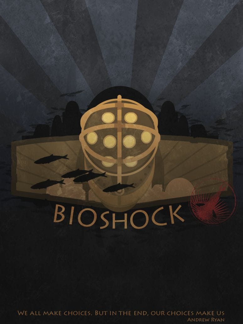 BioShock poster with speed art video