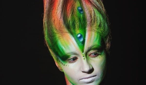 Alien cosplay created with just body paint