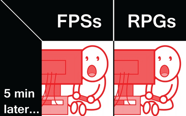 The gamer experience: FPS vs cRPGS