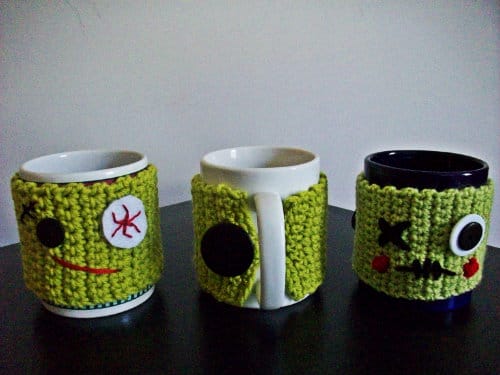 Using the undead to keep your coffee warm: zombie mug cozy