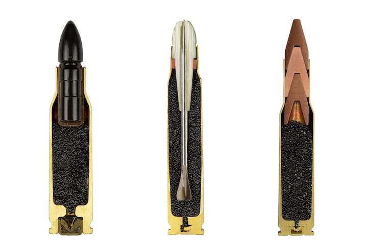 Bullets precisely split in half