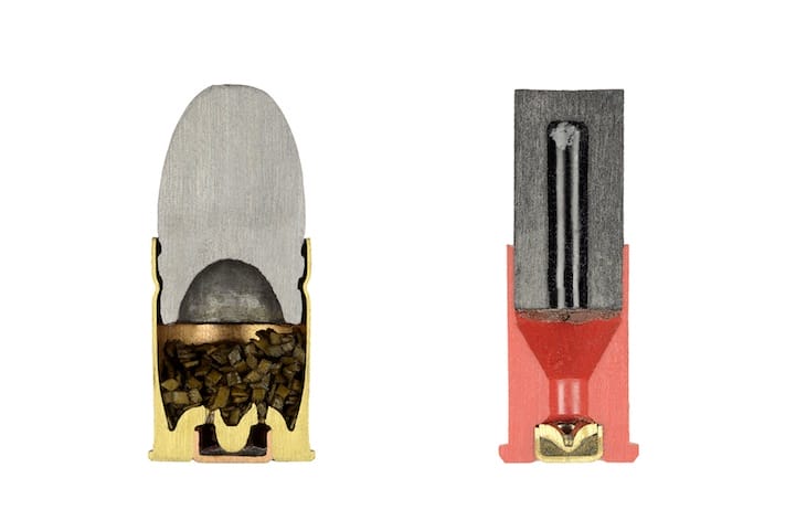 Bullets precisely split in half