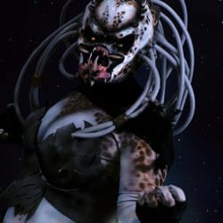 Scary female Predator cosplay