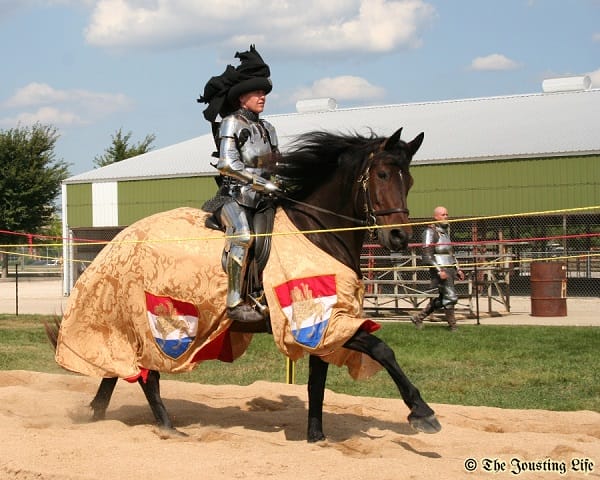 World champion jouster uses what?
