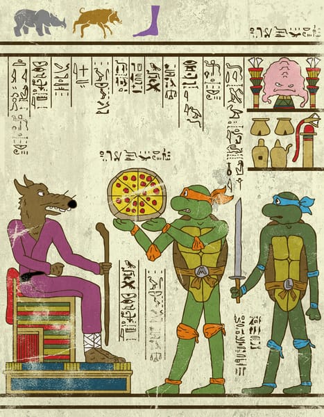 Hero-glyphics and other ancient Egyptian geek culture art
