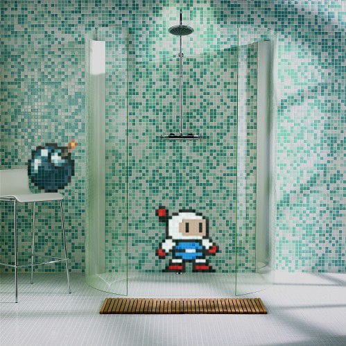 Retro gaming in tile designs