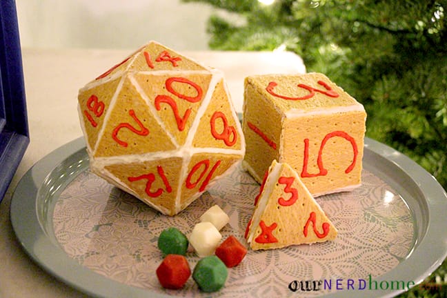 Gingerbread gaming dice