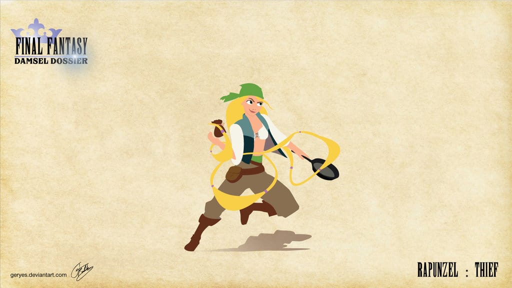 The battle: Disney Princesses as Final Fantasy characters