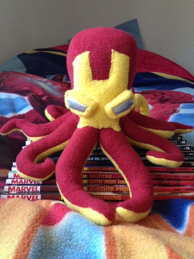 The Avengers as cuddly octopus toys