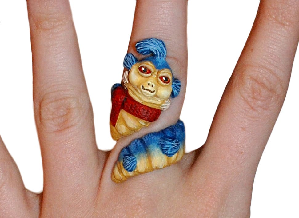 Super cute Labyrinth worm ring
