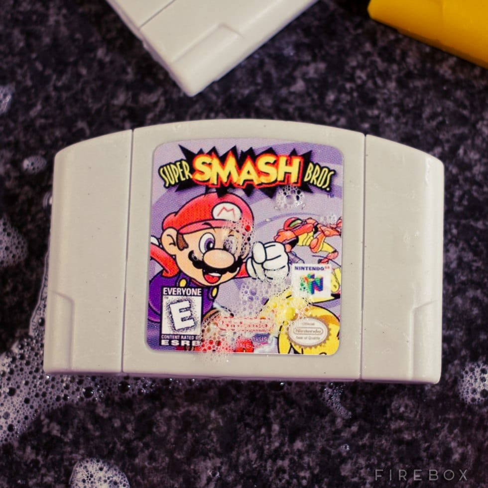 Vegan soaps that look like old Nintendo 64 cartridges