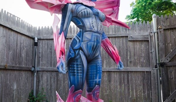 The sexy My Little Pony Transformer cosplay body paint mashup