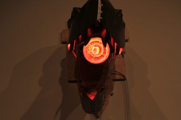 Glowing T-Rex head for your wall