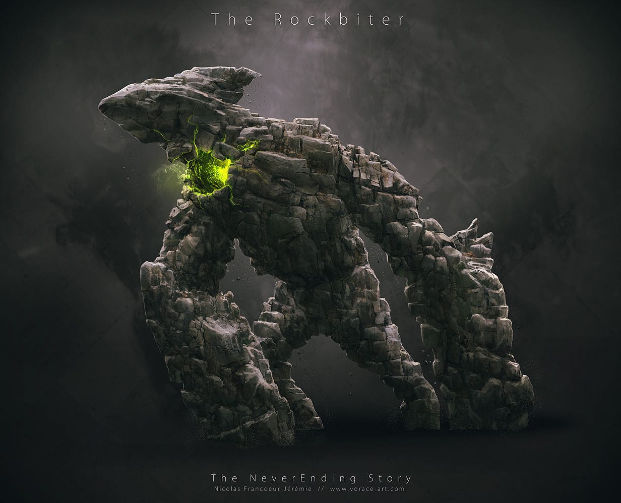 Dark concept art for a NeverEnding Story redesign