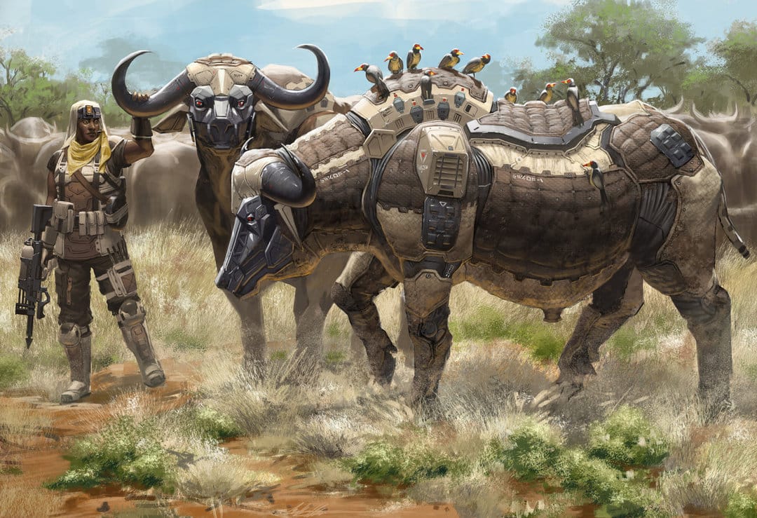 Robert Chew's mech animal illustrations