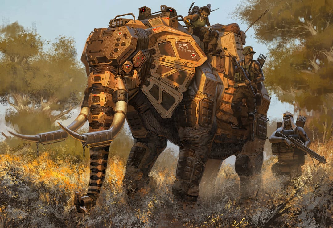 Robert Chew's mech animal illustrations