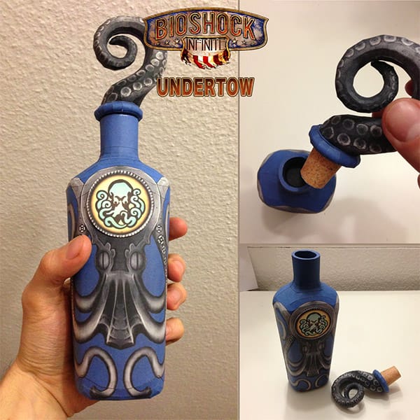 Papercraft Bioshock Infinite Undertow bottle