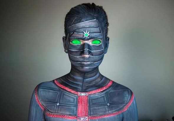 Amazing geeky face paint; White Walker, Red Skull, Fallout Boy and more