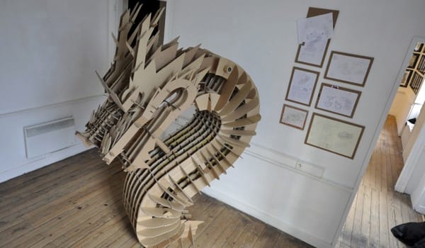Building the papercraft dragon